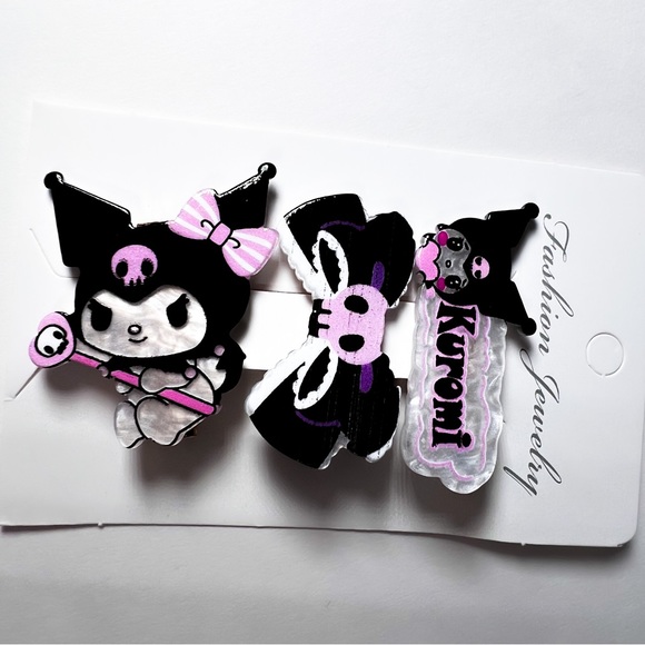 Accessories | Sanrio Character Resin Hair Barrette Clips Kuromi My ...